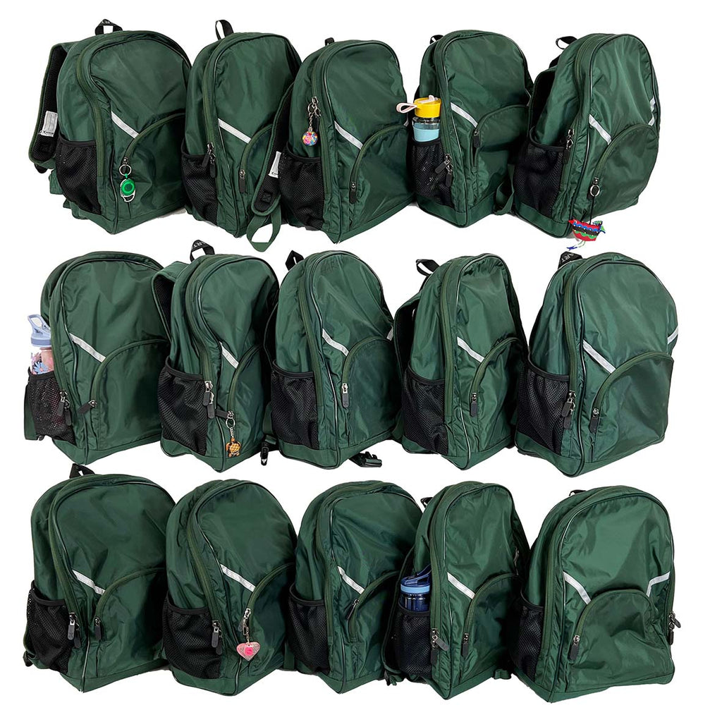 Matching Green School Bags (Set of 15) – The Prop Collective
