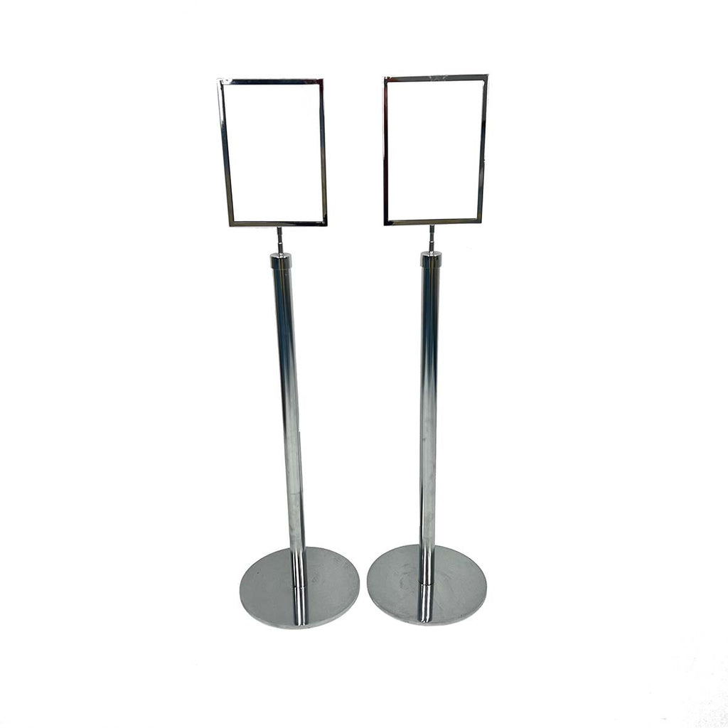A4 Stainless Steel Floor Poster Display Stand – The Prop Collective