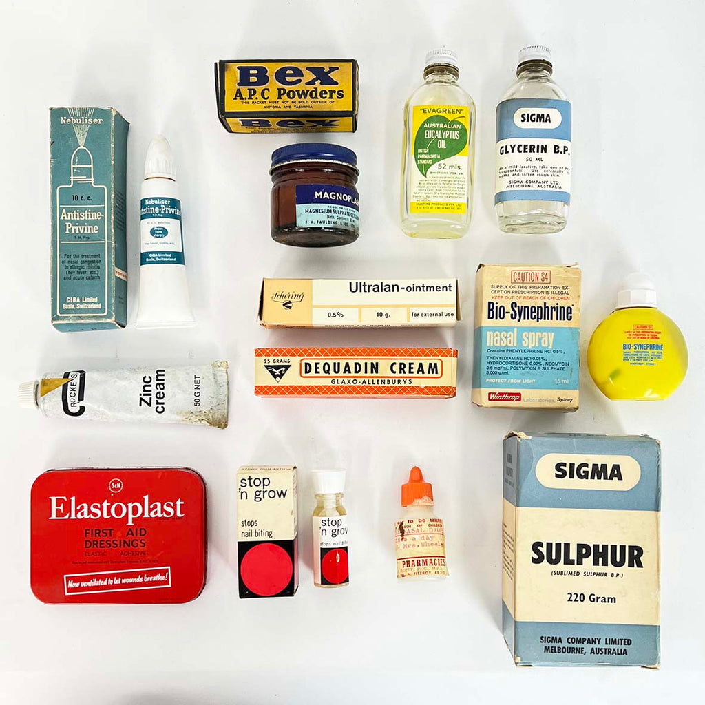 Vintage Medical Cabinet Dressings/ Props #3 – The Prop Collective