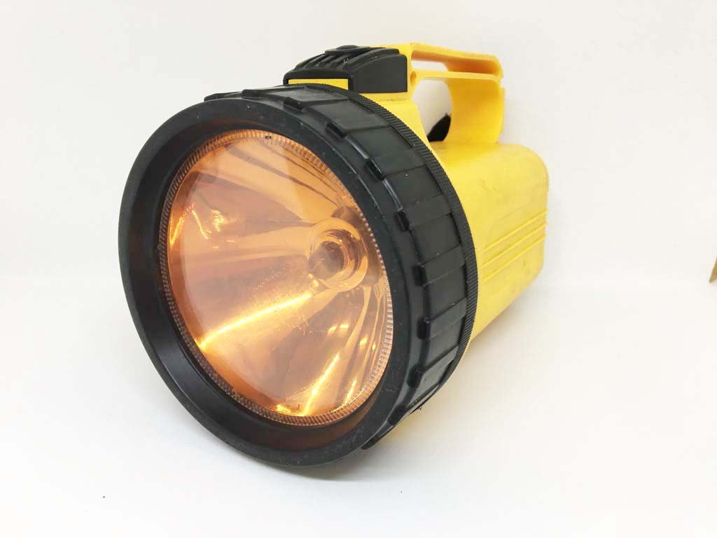 1990s Yellow Halogen Globe Torch – The Prop Collective
